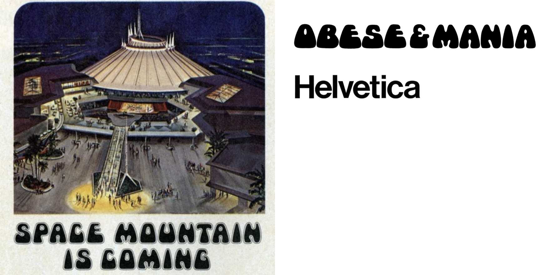 Disneyland ad for Space Mountain - Fonts In Use