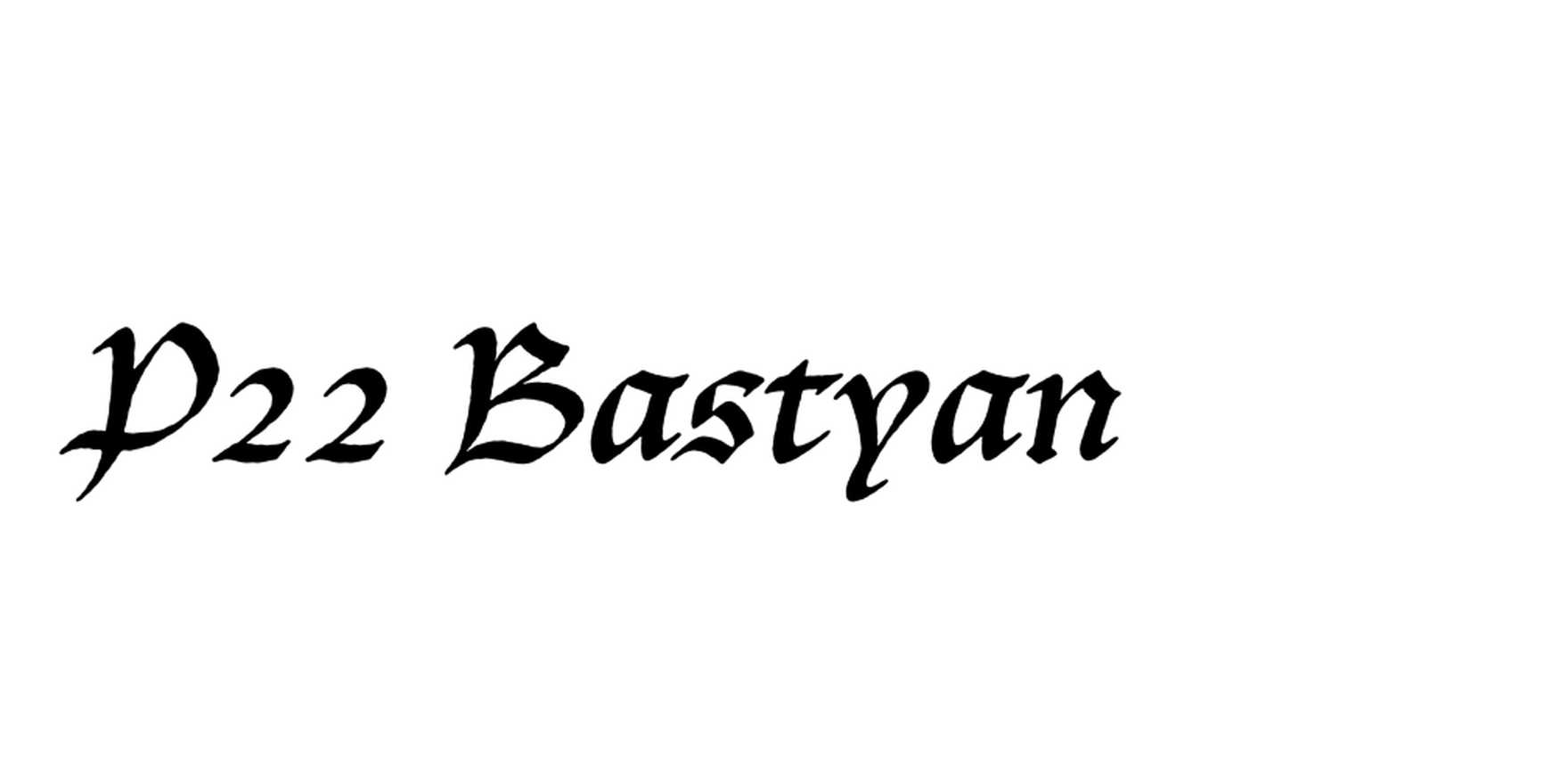 P22 Bastyan in use - Fonts In Use
