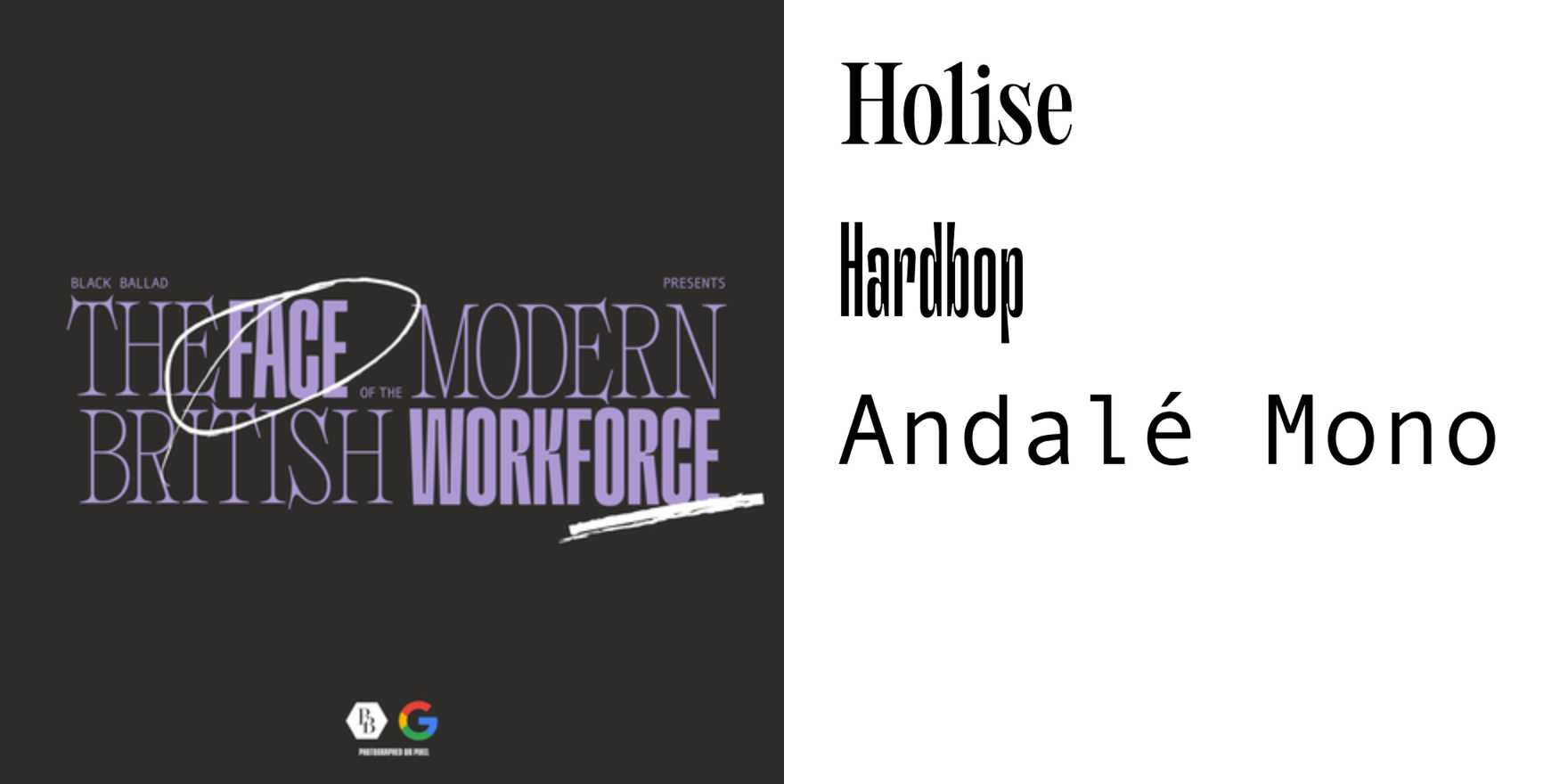 “The Face of the Modern British Workforce” campaign - Fonts In Use