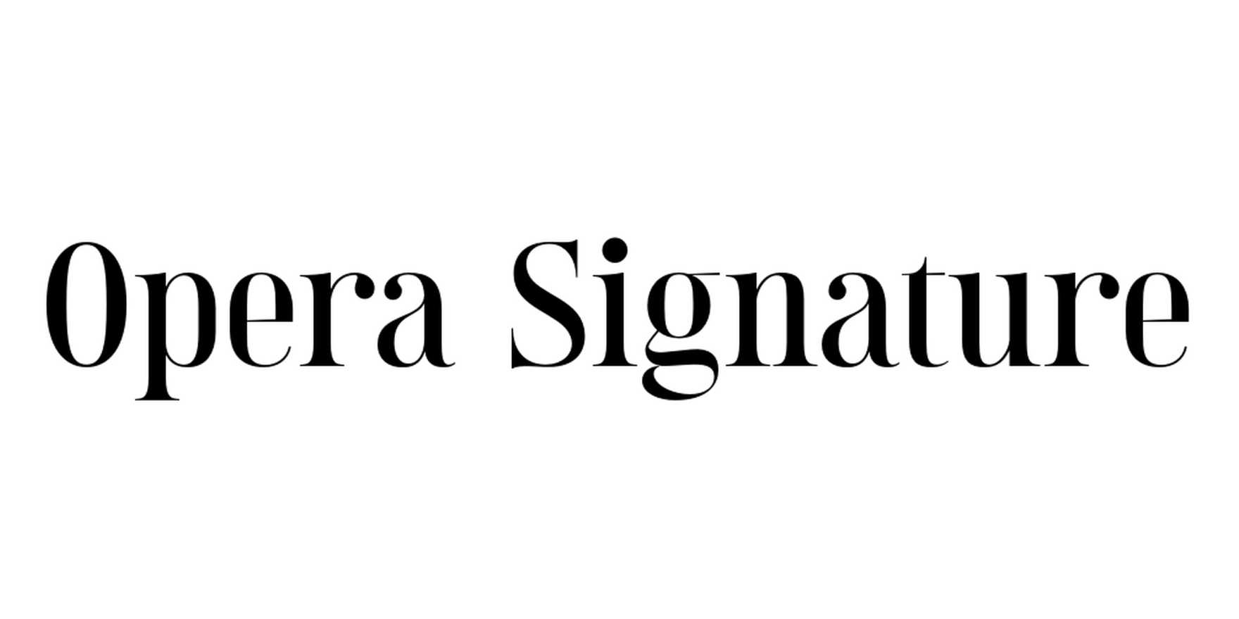 Opera Signature in use - Fonts In Use