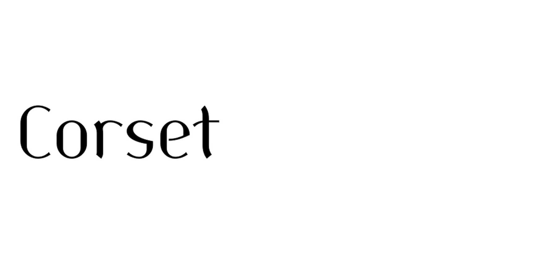 Corset in use - Fonts In Use