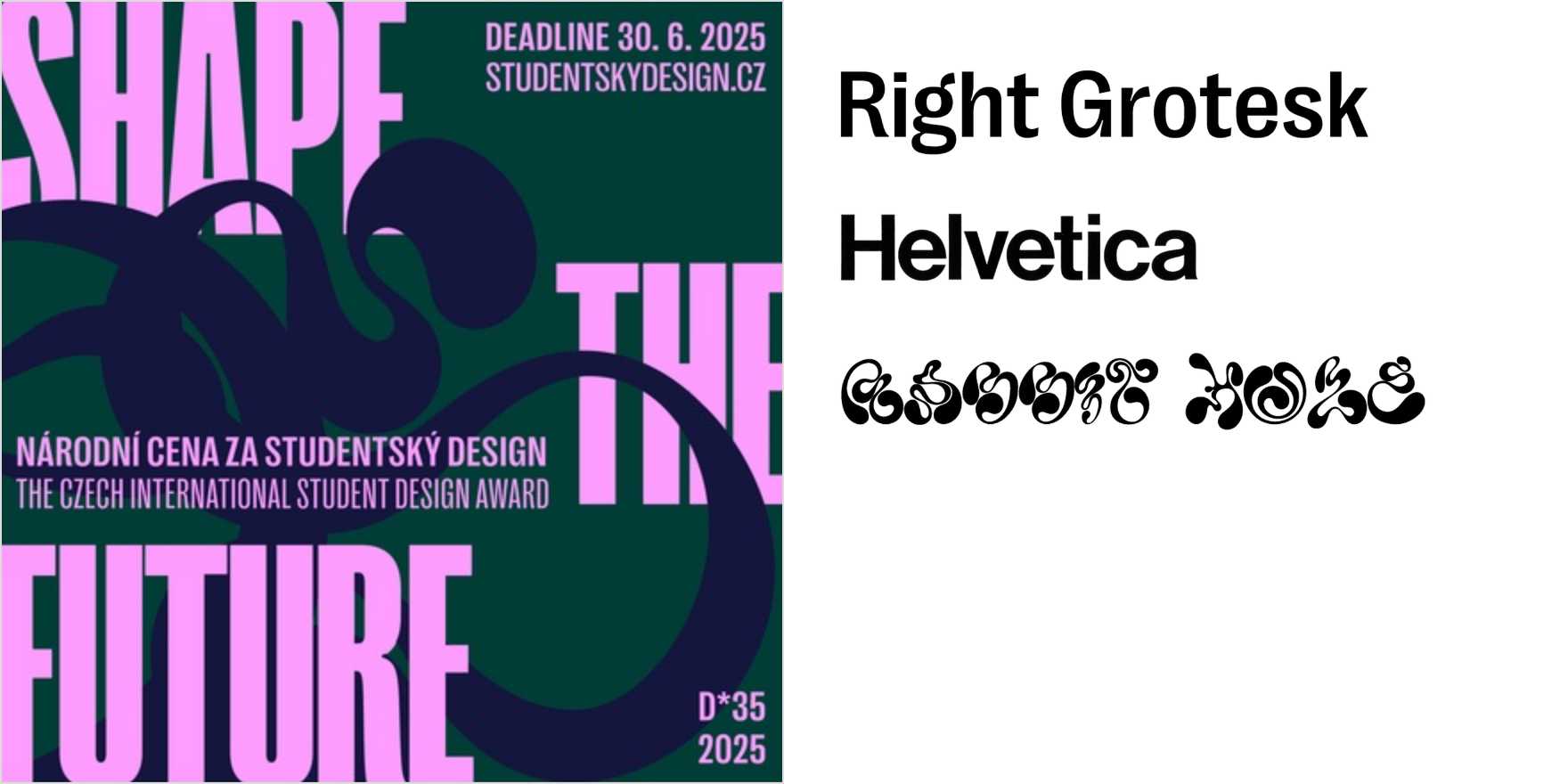 Czech International Student Design Award 2025 - Fonts In Use