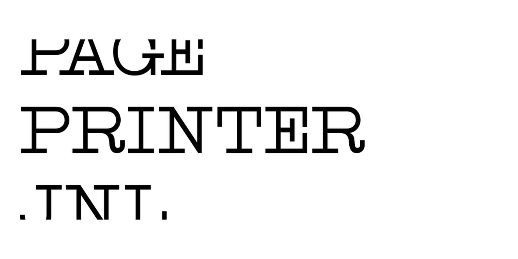 Page Printer JNL in use - Fonts In Use
