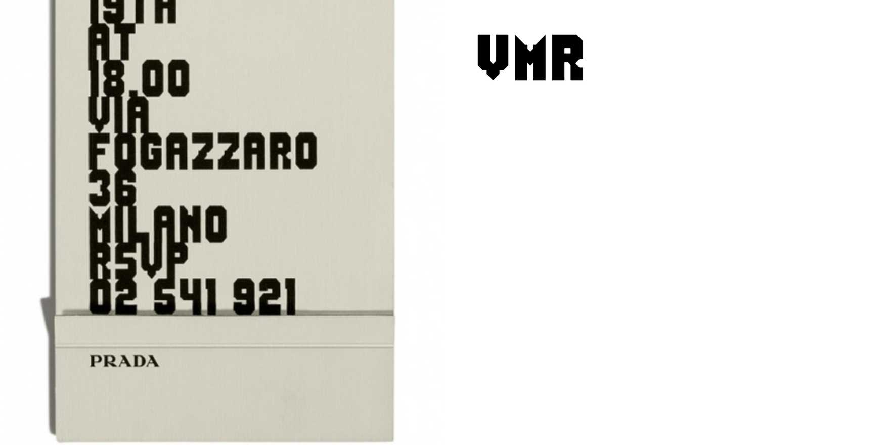 Prada SS12 Show invitation - Fonts In Use