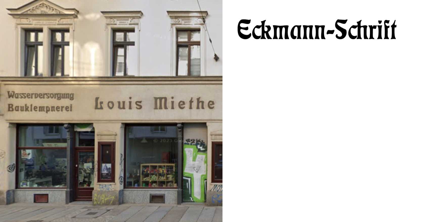 Louis Miethe, Leipzig - Fonts In Use
