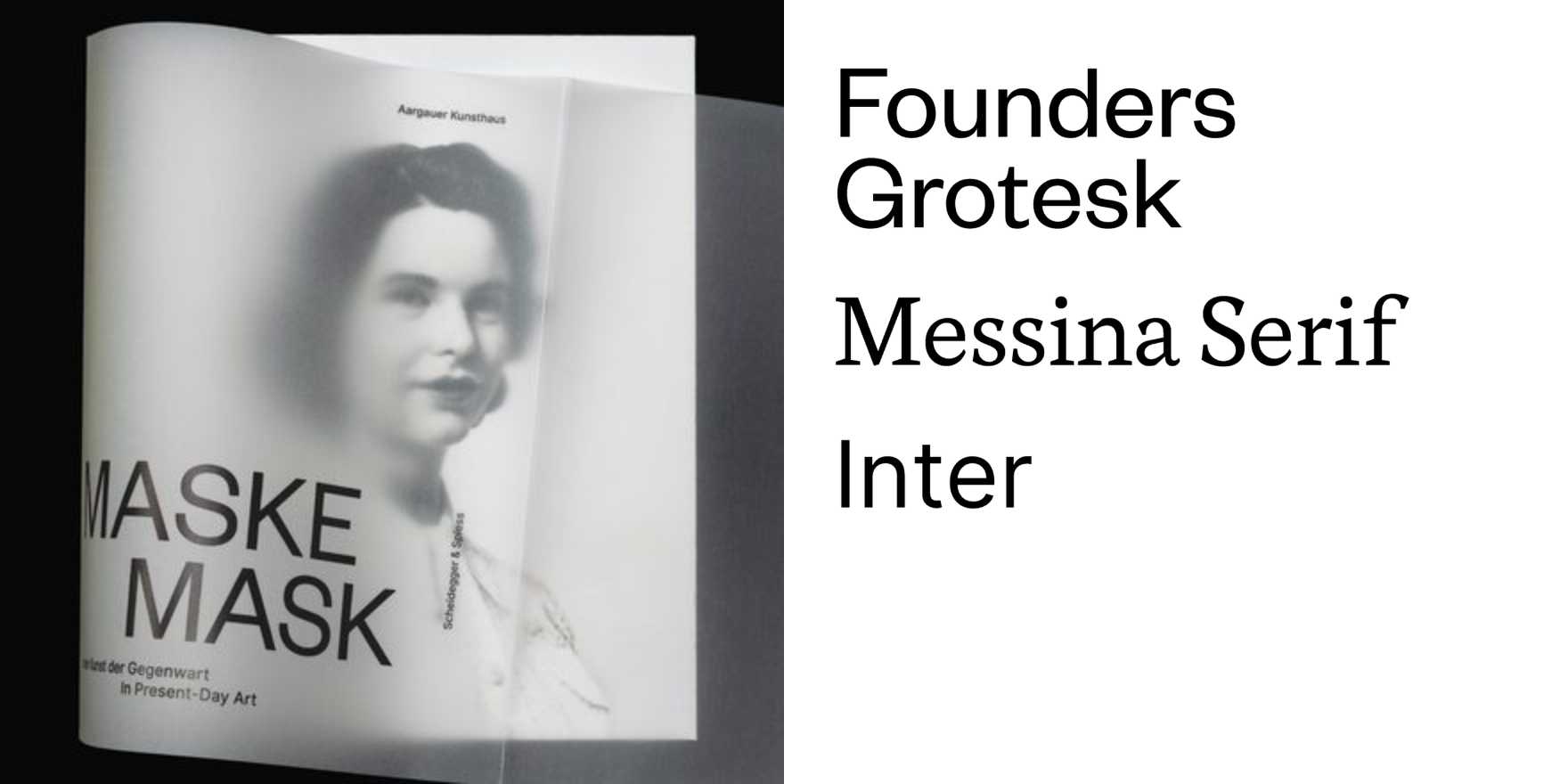 MASK. In Present-Day Art exhibition catalogue - Fonts In Use