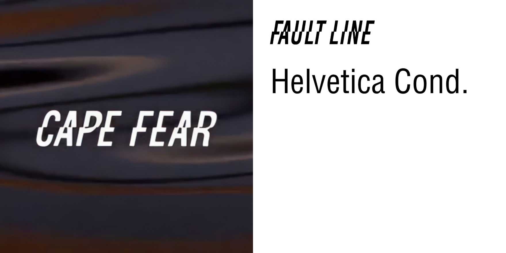 Cape Fear titles and credits - Fonts In Use