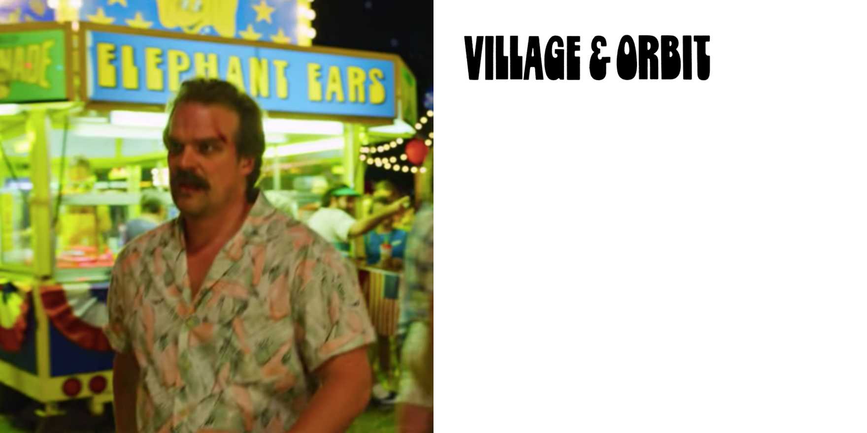 Elephant Ears snack bar at Hawkins Fun Fair, 1985 - Fonts In Use