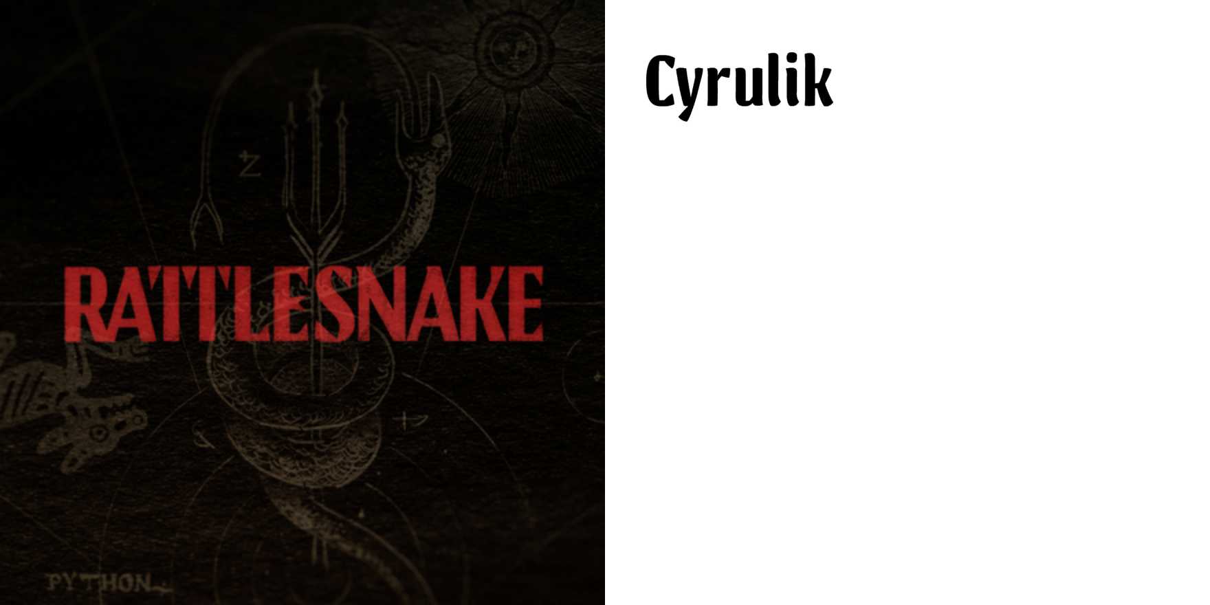 Rattlesnake (2019) titles - Fonts In Use