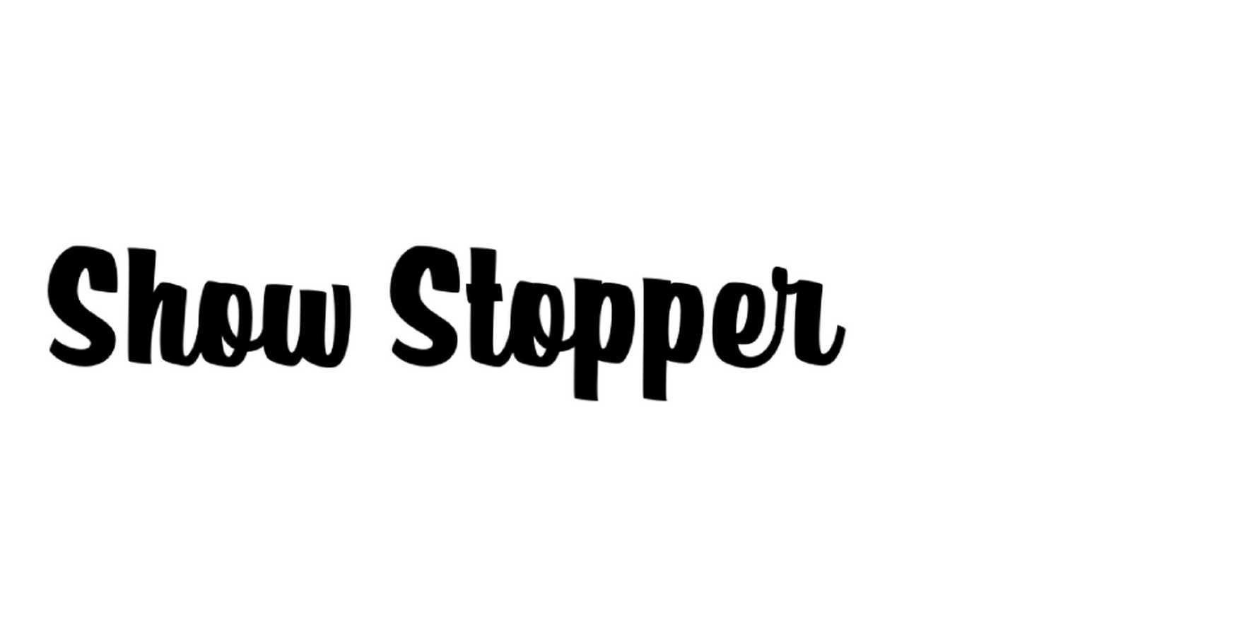 Show Stopper in use - Fonts In Use