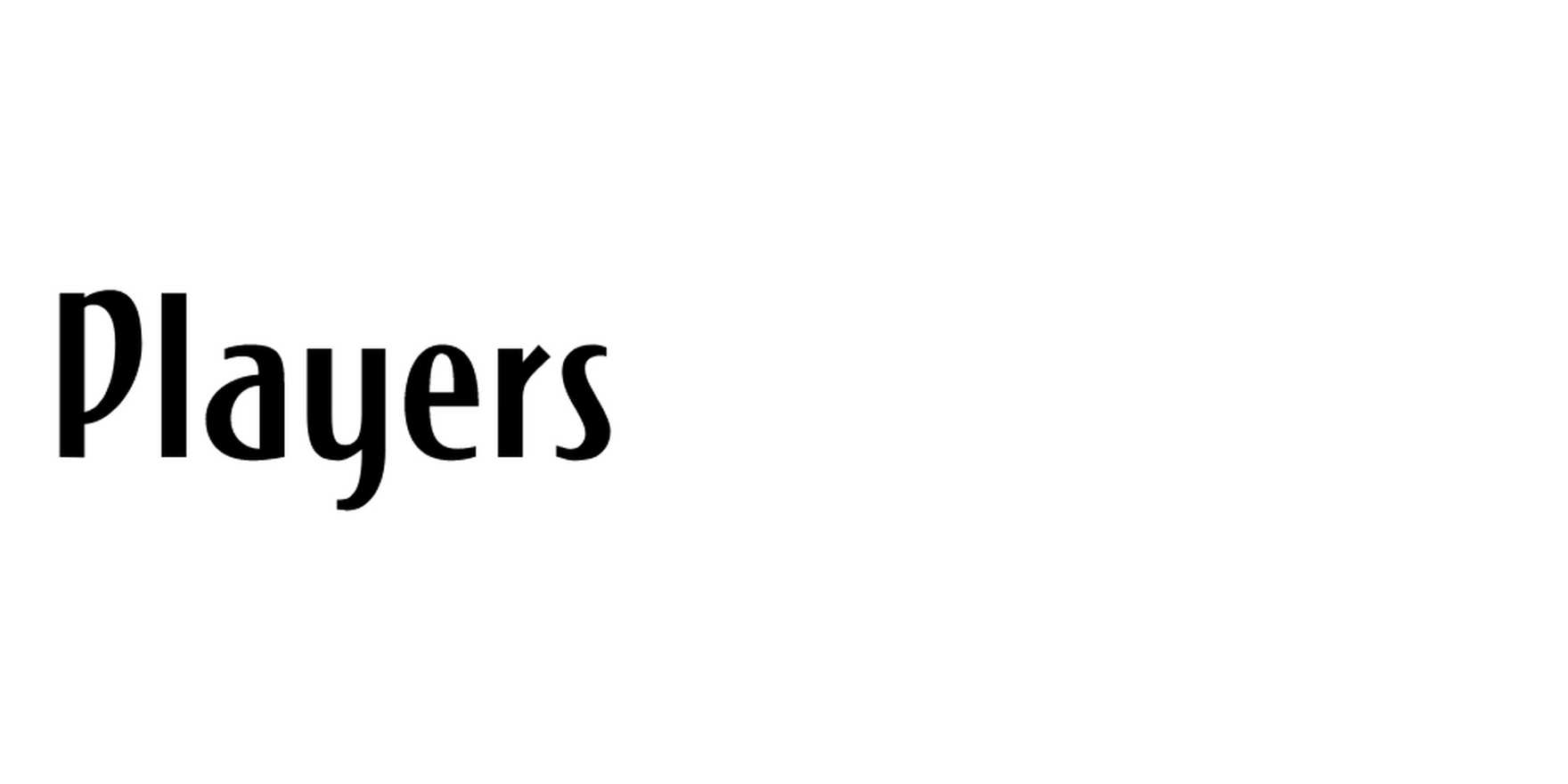 Players in use - Fonts In Use