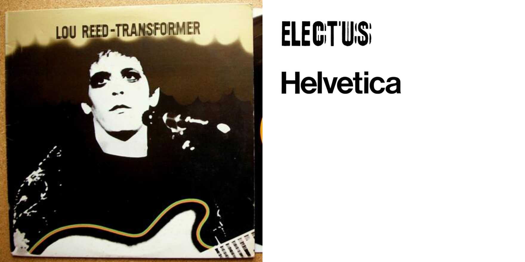 Lou Reed – Transformer album art - Fonts In Use