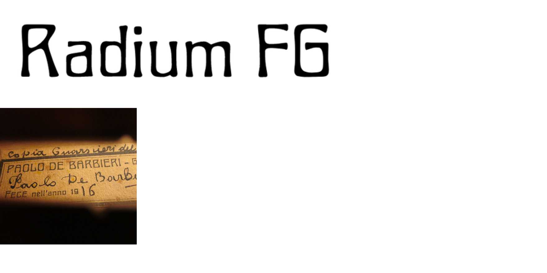 Radium FG in use - Fonts In Use