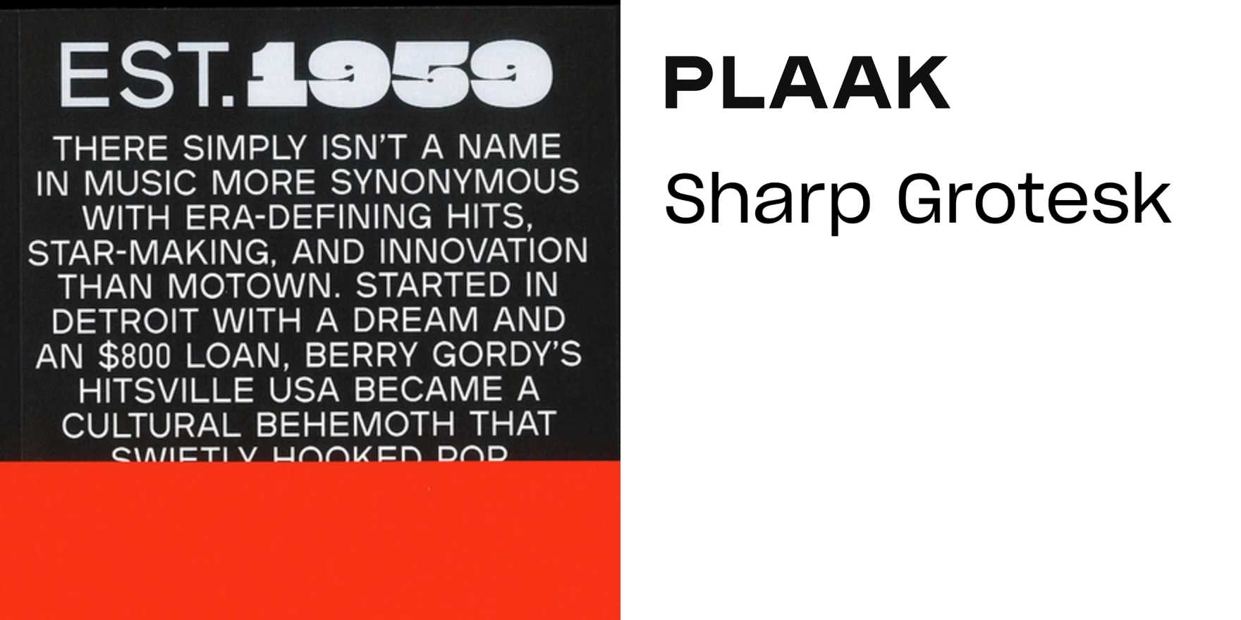 Est. 1959 - Fonts In Use