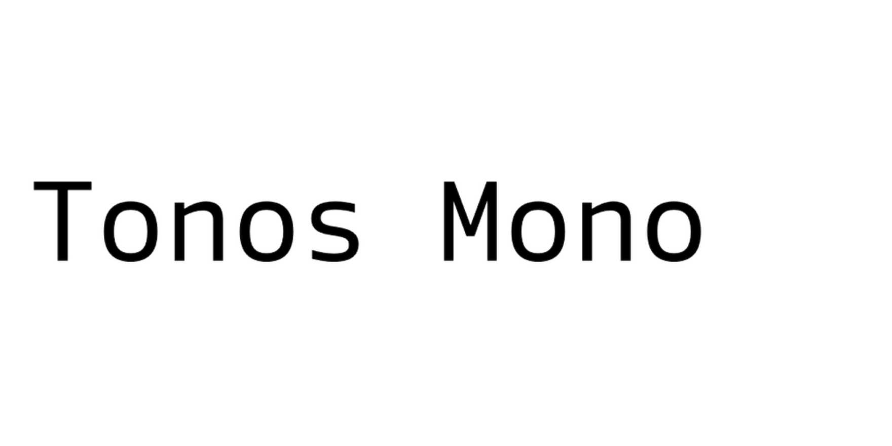 Tonos Mono in use - Fonts In Use
