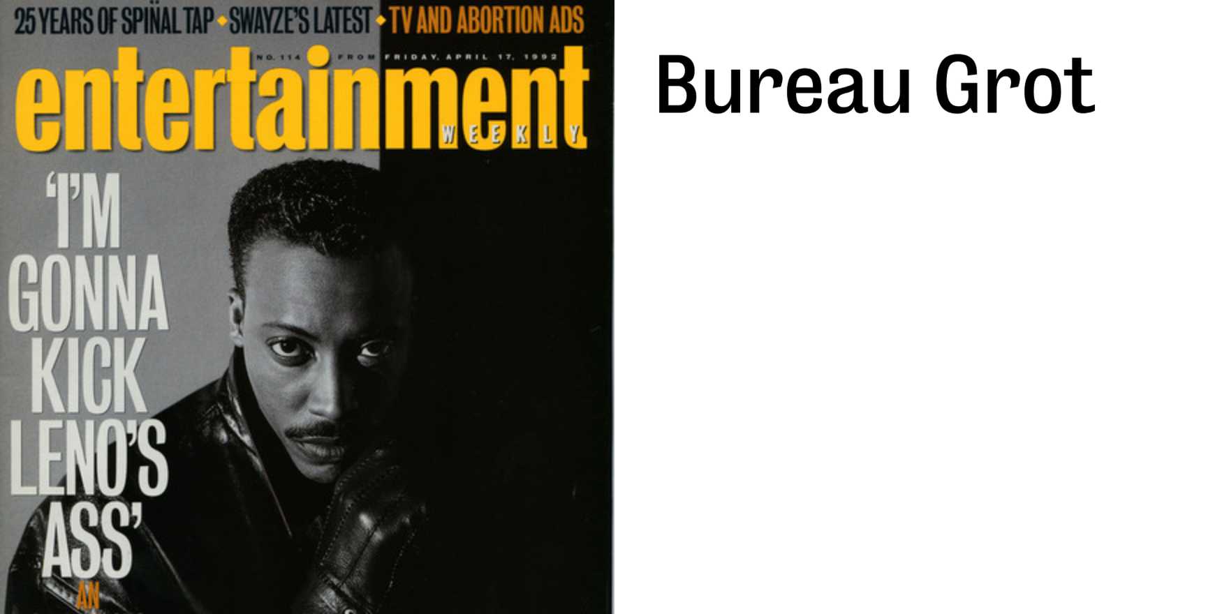 Entertainment Weekly covers, 1990–94 - Fonts In Use