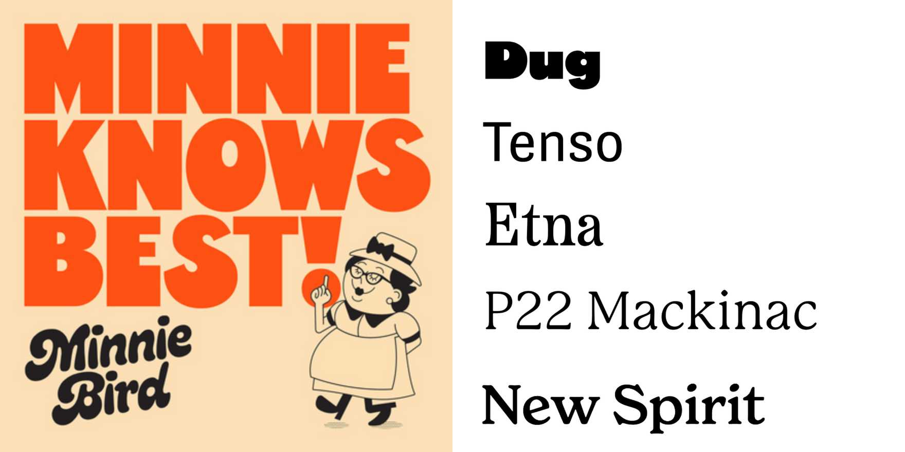 Minnie Bird - Fonts In Use