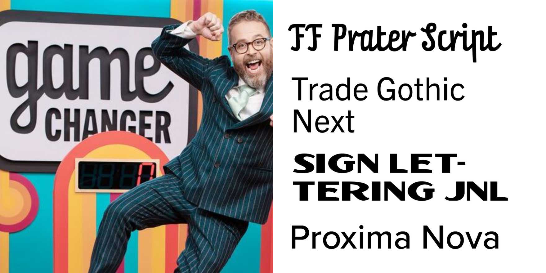 Game Changer TV show - Fonts In Use