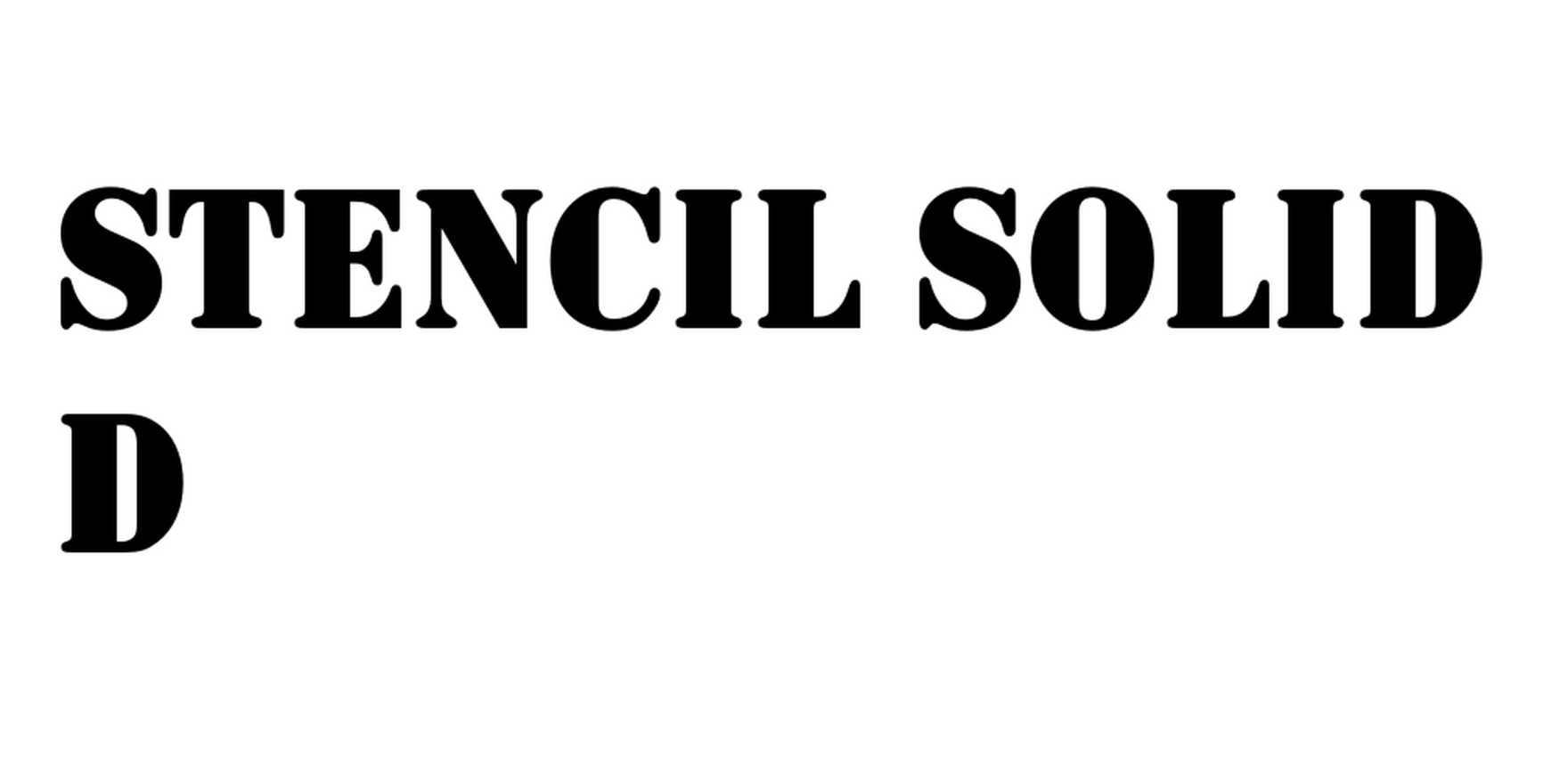 Stencil Solid D in use - Fonts In Use