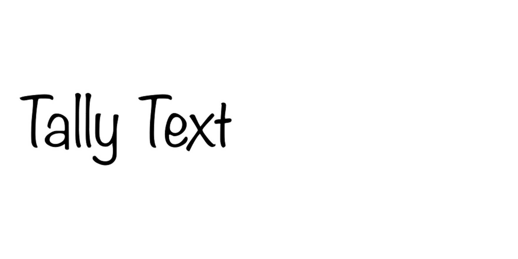 Tally Text in use - Fonts In Use