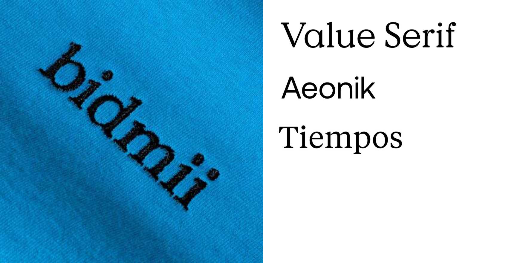 Bidmii - Fonts In Use