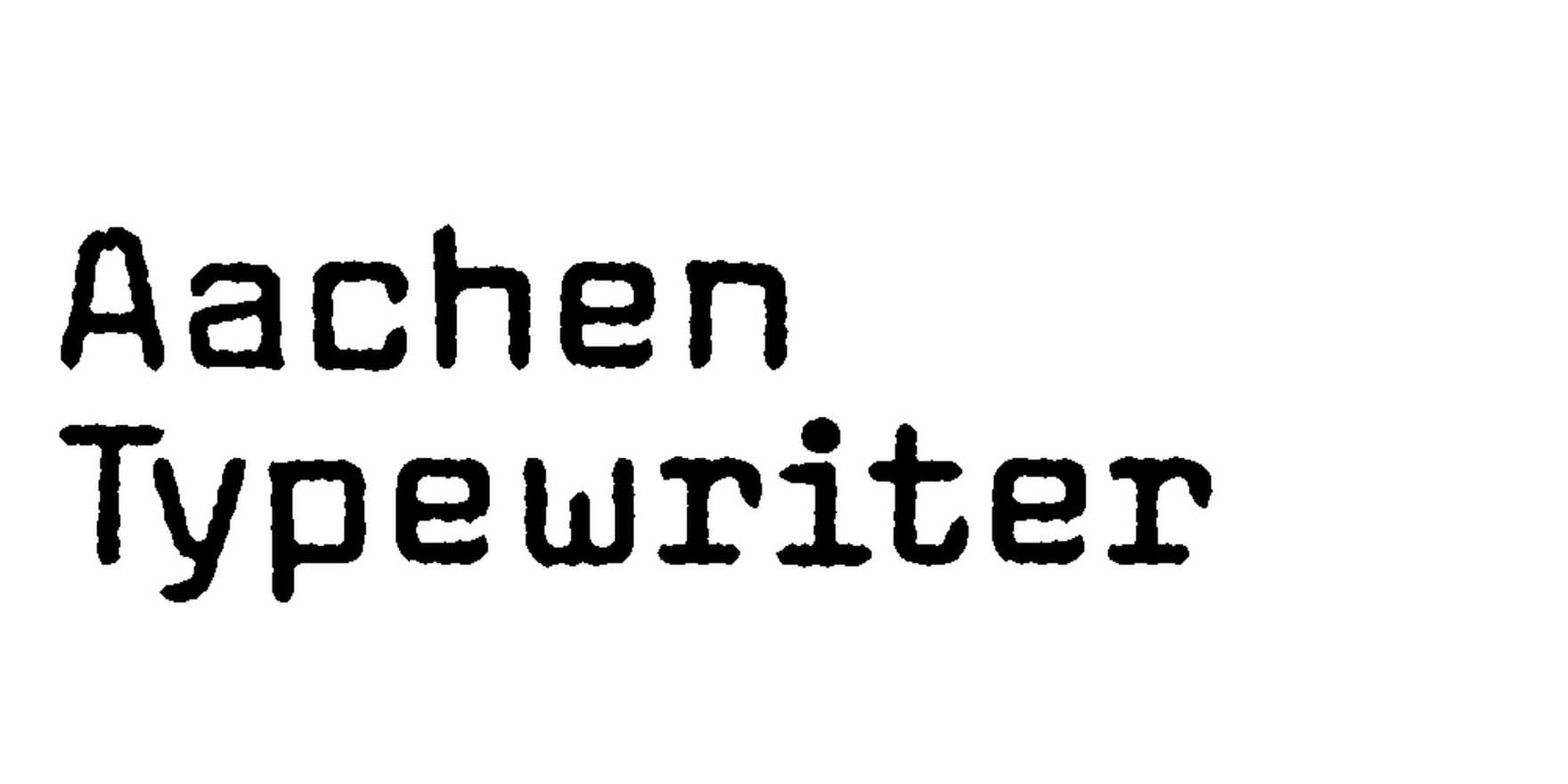 Aachen Typewriter in use - Fonts In Use