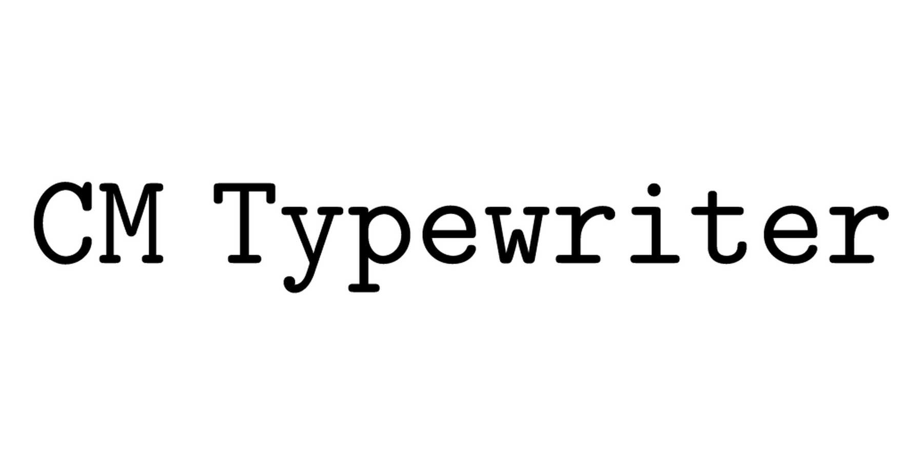 Computer Modern Typewriter in use - Fonts In Use