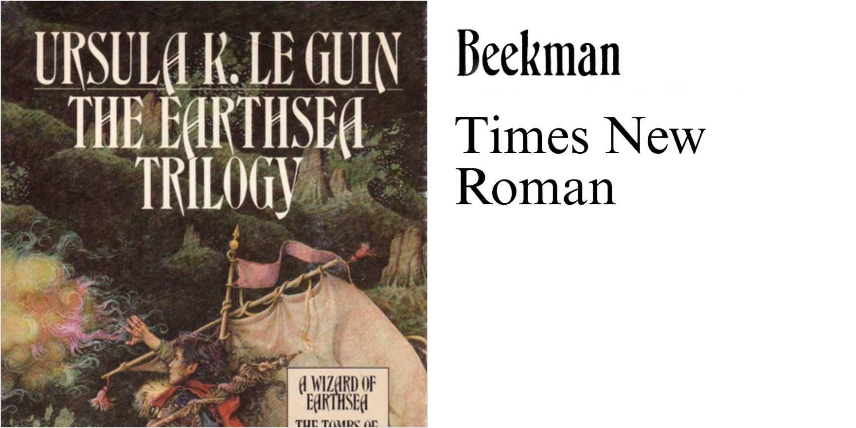 Earthsea Trilogy By Ursula K Le Guin Bantam Spectra 1984 Fonts In Use