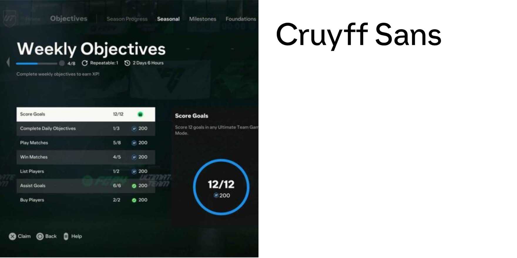 EA Sports FC24 - Fonts In Use