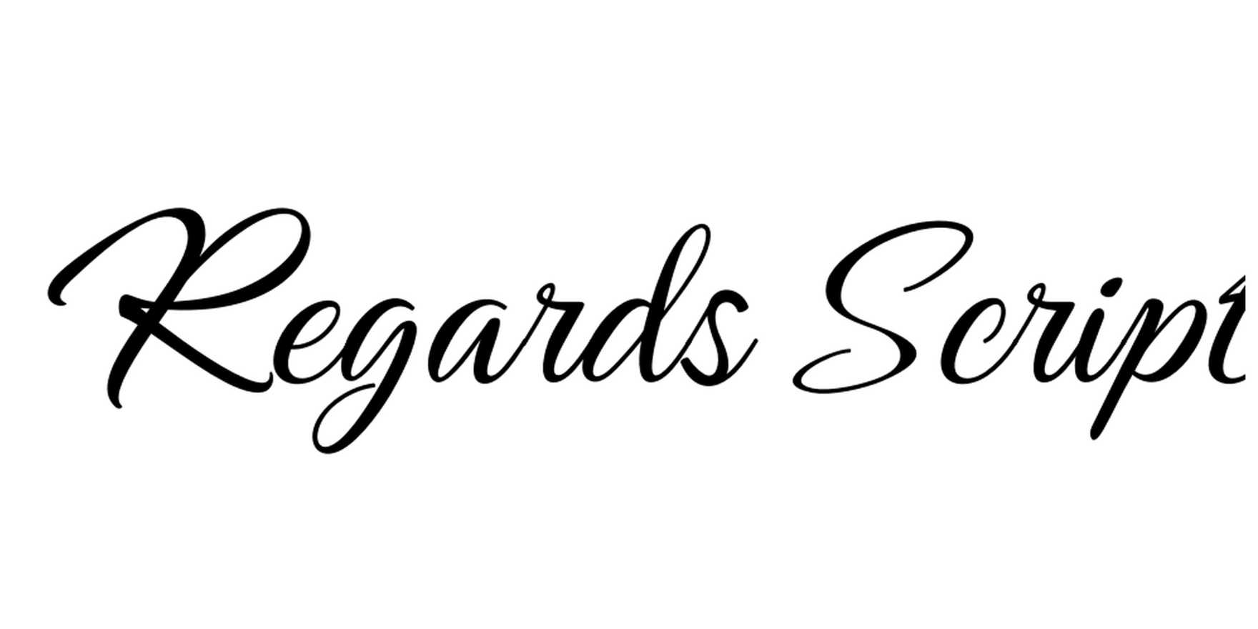 Regards Script in use - Fonts In Use