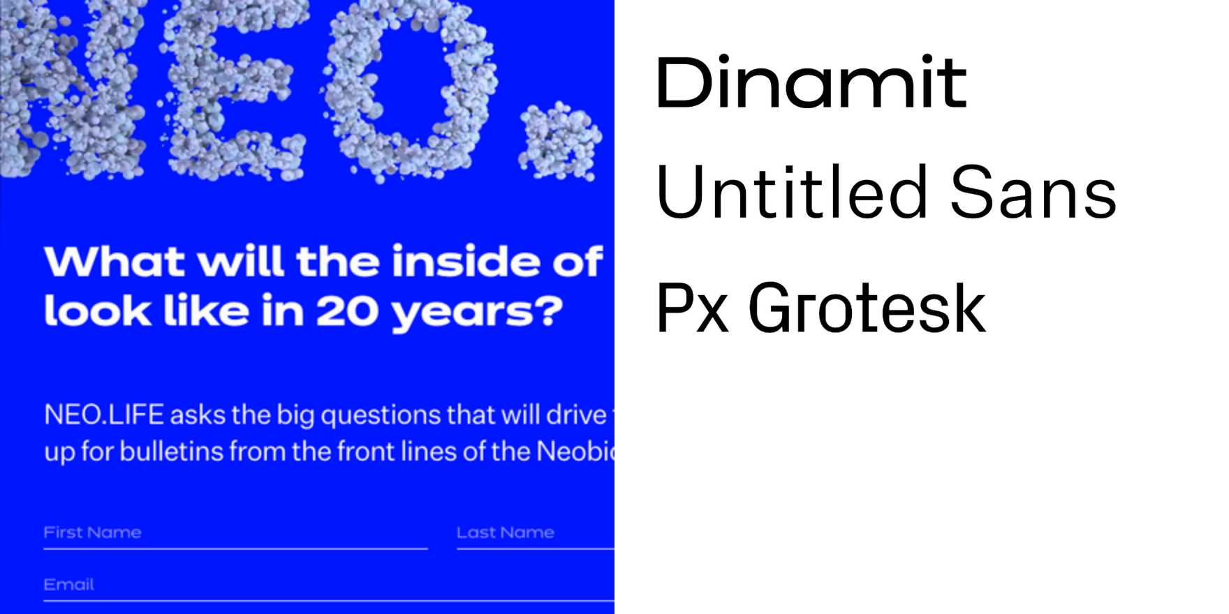 Neo.Life - Fonts In Use