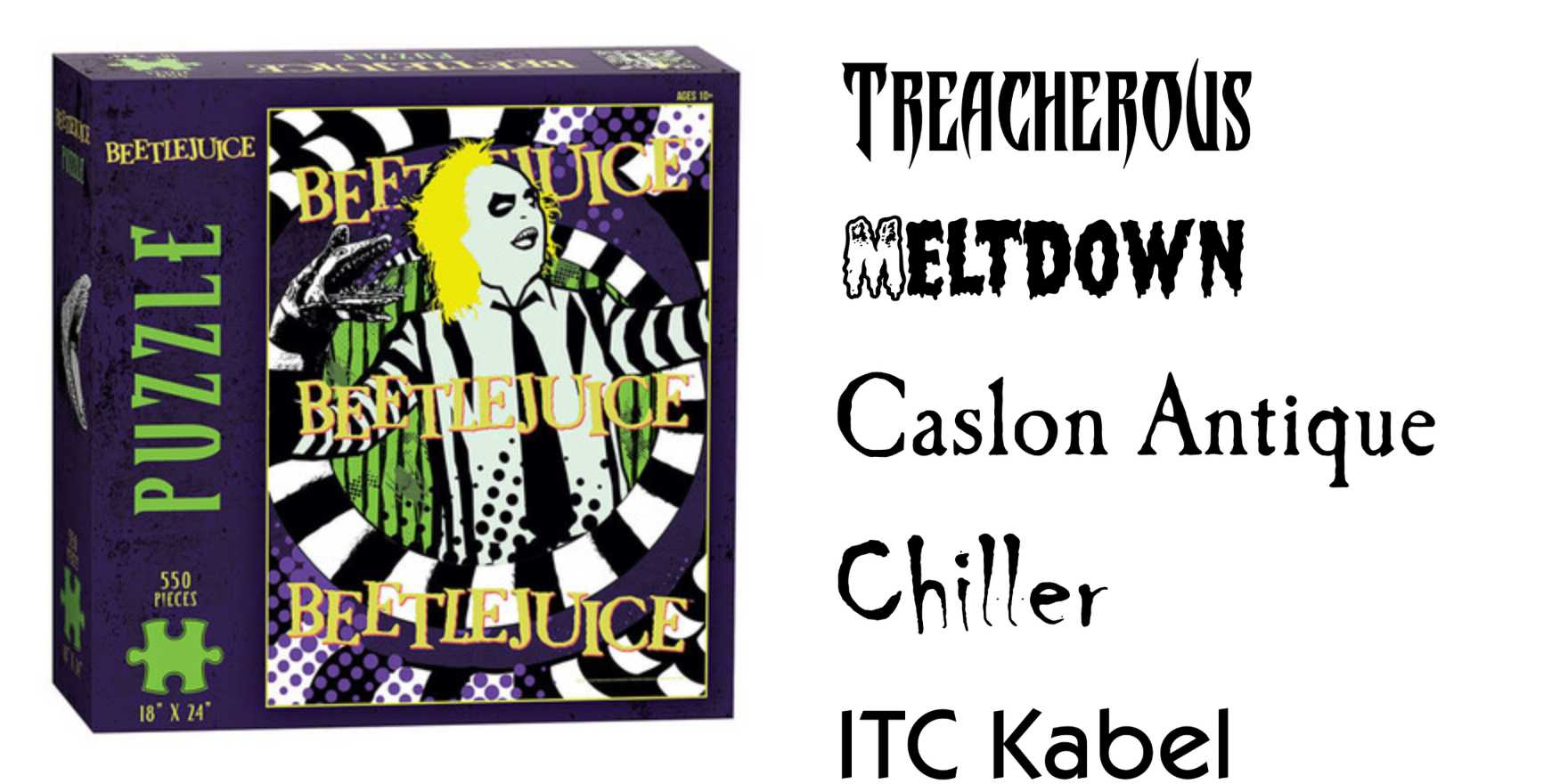 Beetlejuice merchandise - Fonts In Use
