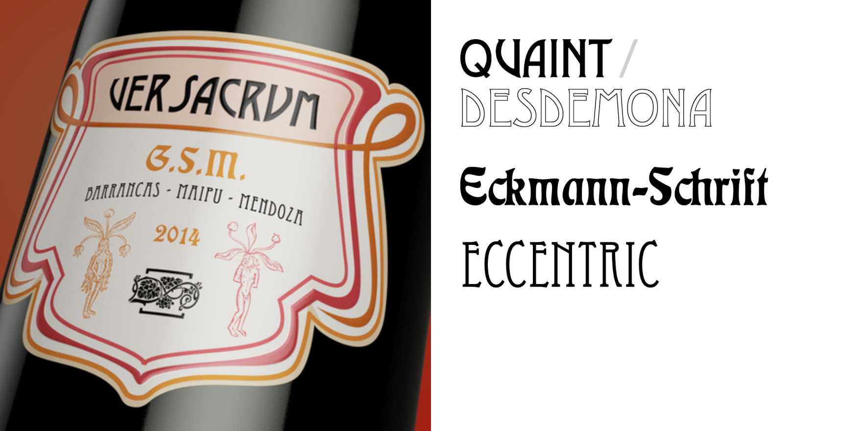 Ver Sacrum wines - Fonts In Use