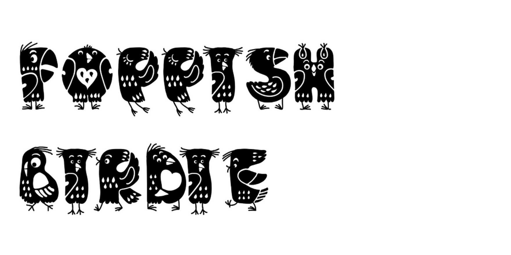 Foppish Birdie in use - Fonts In Use