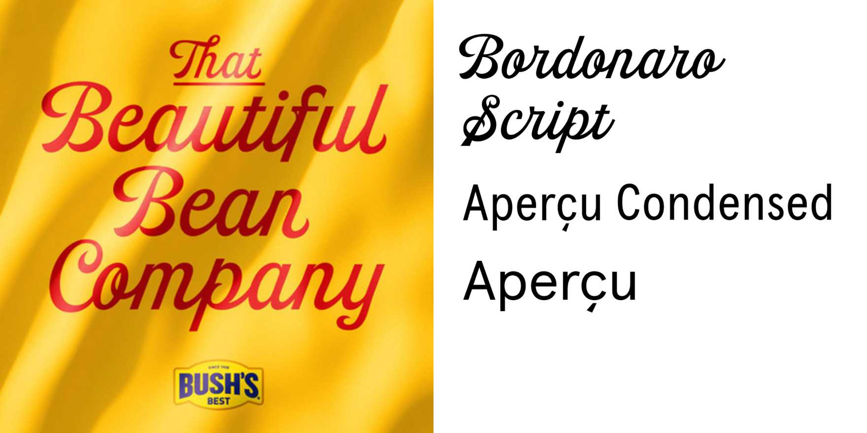 Bush’s Best baked beans - Fonts In Use