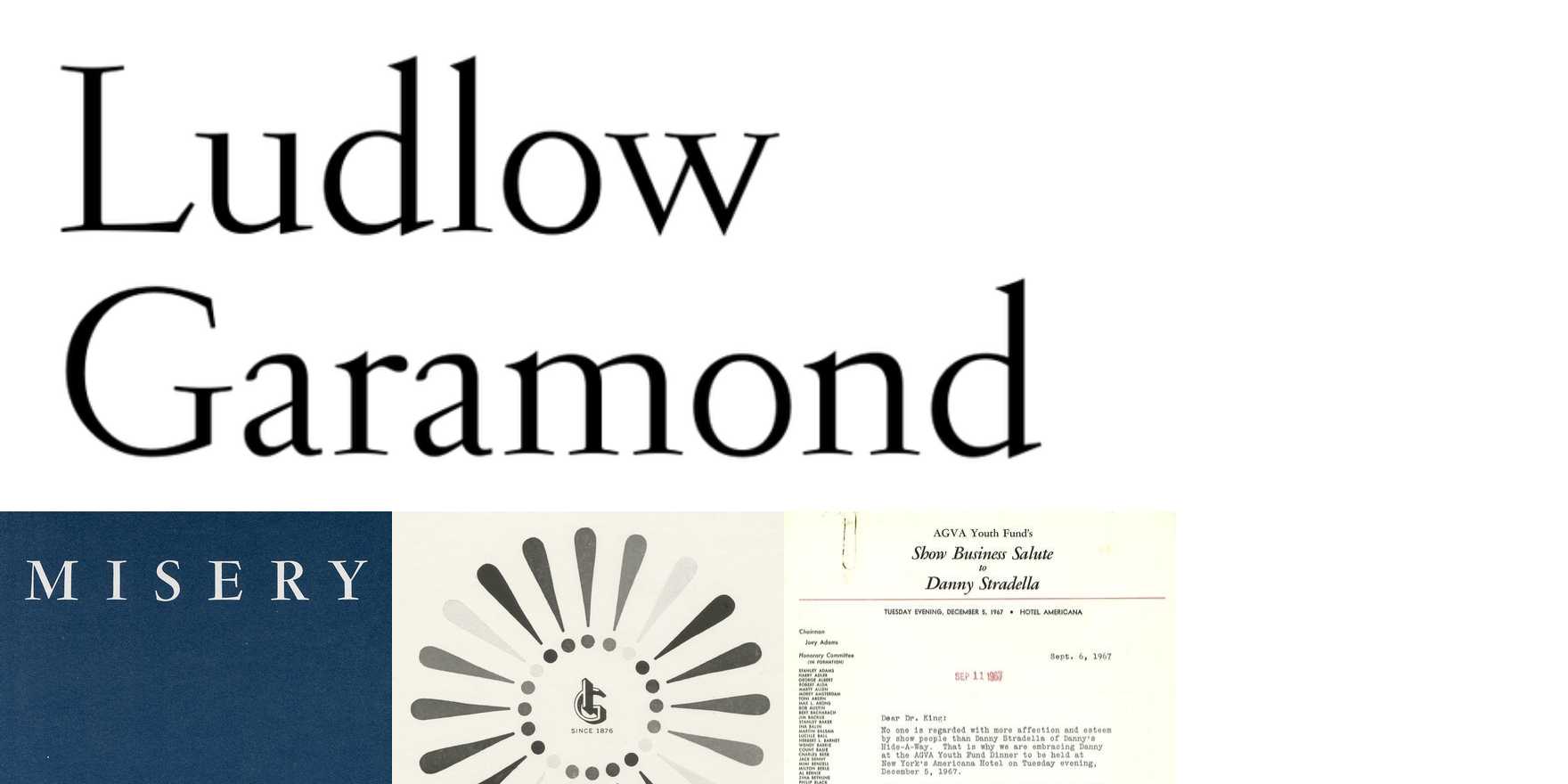 Ludlow Garamond in use - Fonts In Use