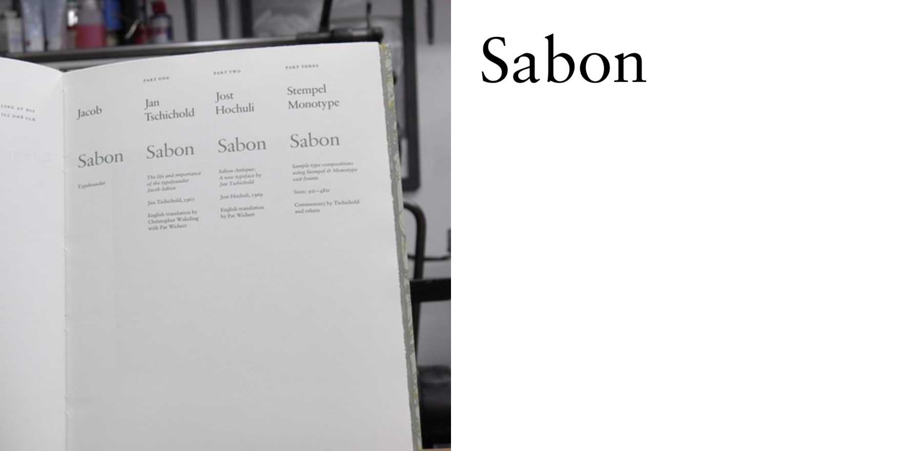 Sabon: Tschichold & Hochuli - Fonts In Use