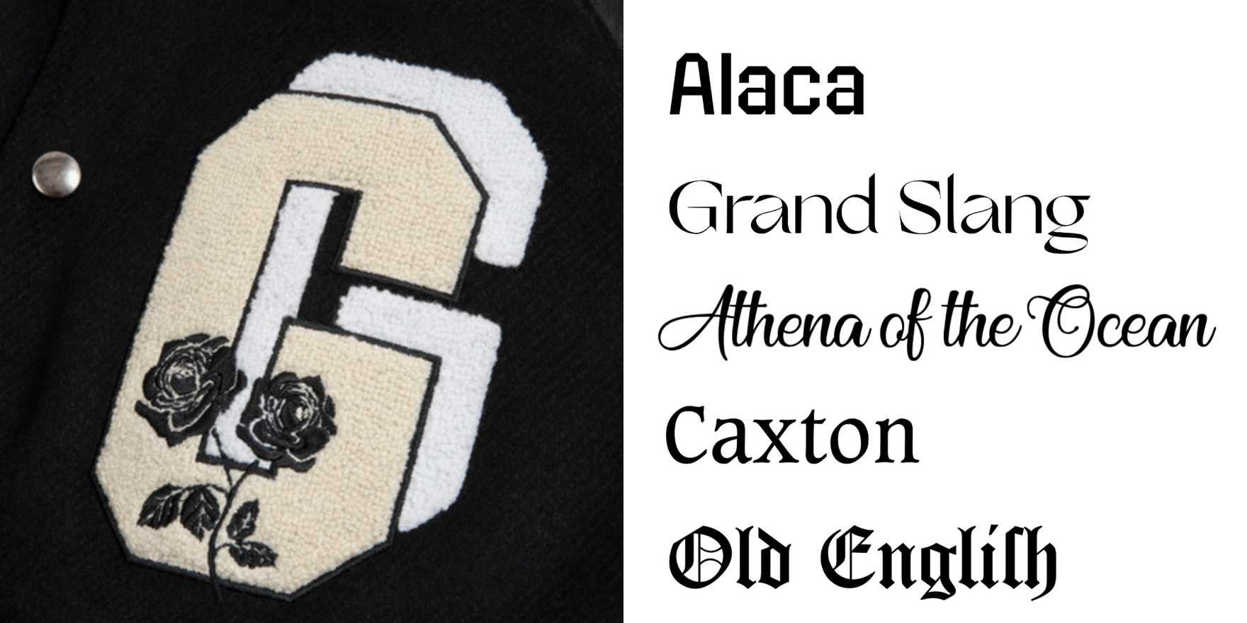 Alumni College Jacket by Goodbois - Fonts In Use