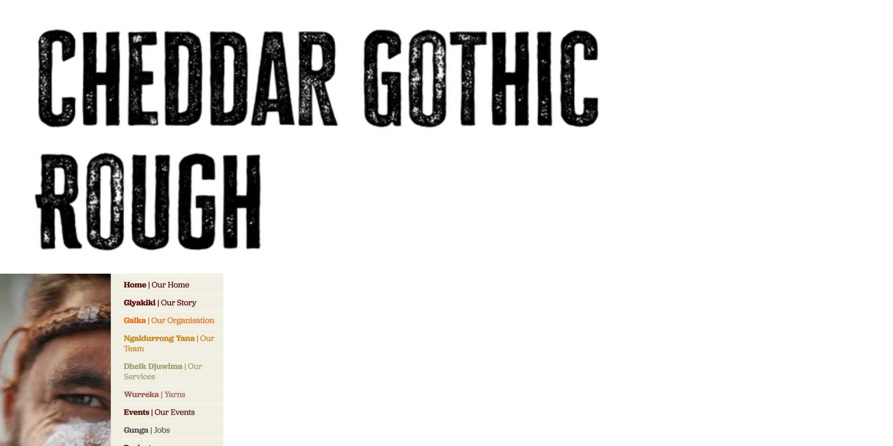 Cheddar Gothic Rough in use - Fonts In Use