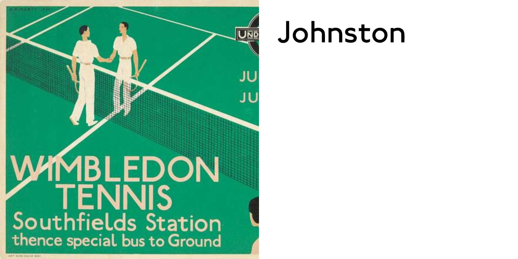 London Underground poster: Wimbledon Tennis - Fonts In Use