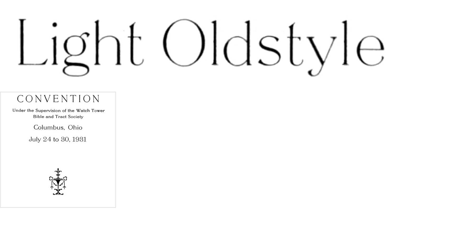 Light Oldstyle in use - Fonts In Use