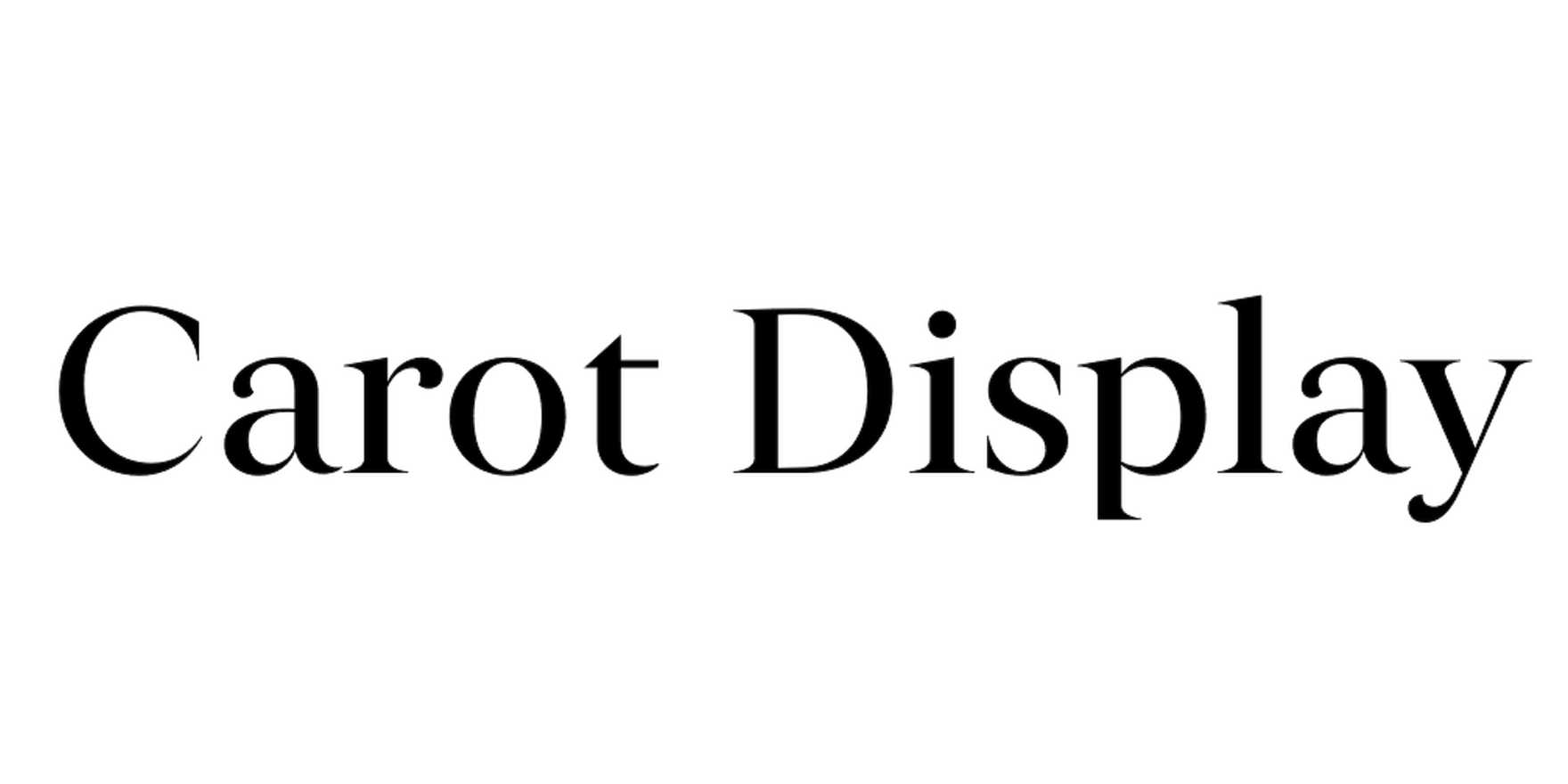Carot Display in use - Fonts In Use