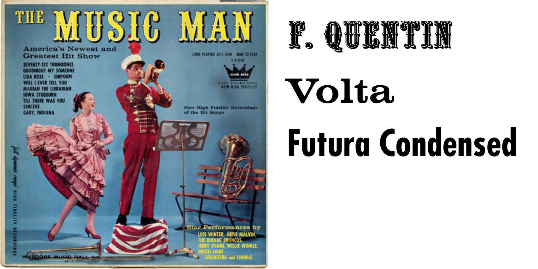 The Music Man album art - Fonts In Use