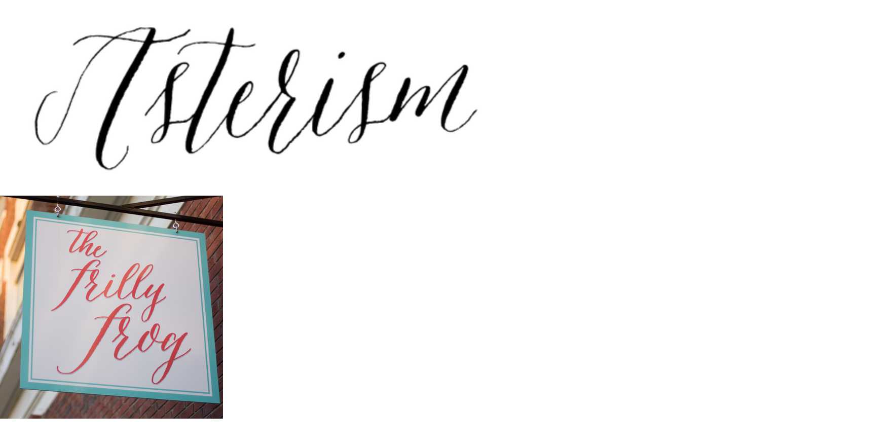 Asterism in use - Fonts In Use