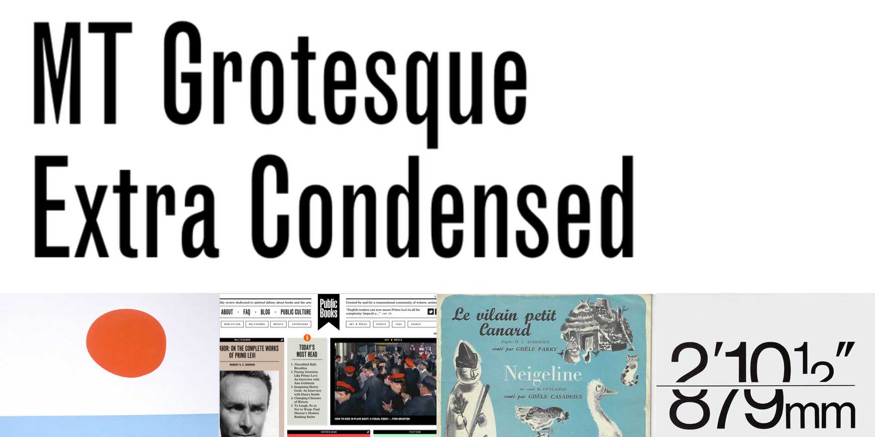 Monotype Grotesque Extra Condensed in use - Fonts In Use
