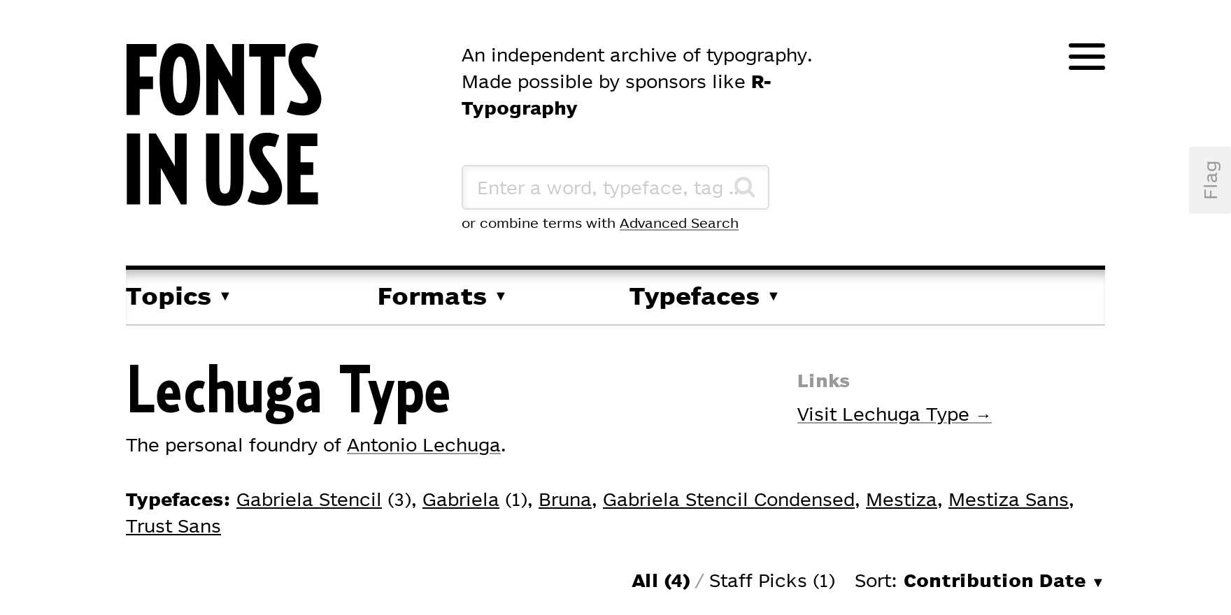 Antonio Lechuga - Fonts In Use