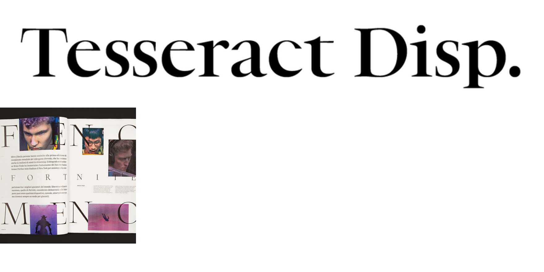 Tesseract Display in use - Fonts In Use