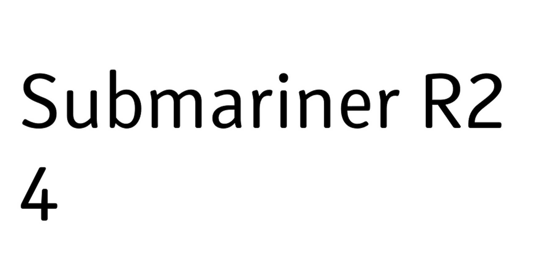 Submariner R24 (Type Fleet) in use - Fonts In Use