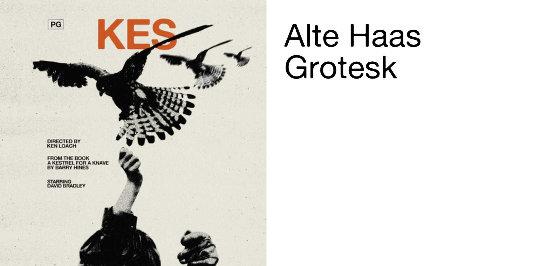 Kes film poster - Fonts In Use