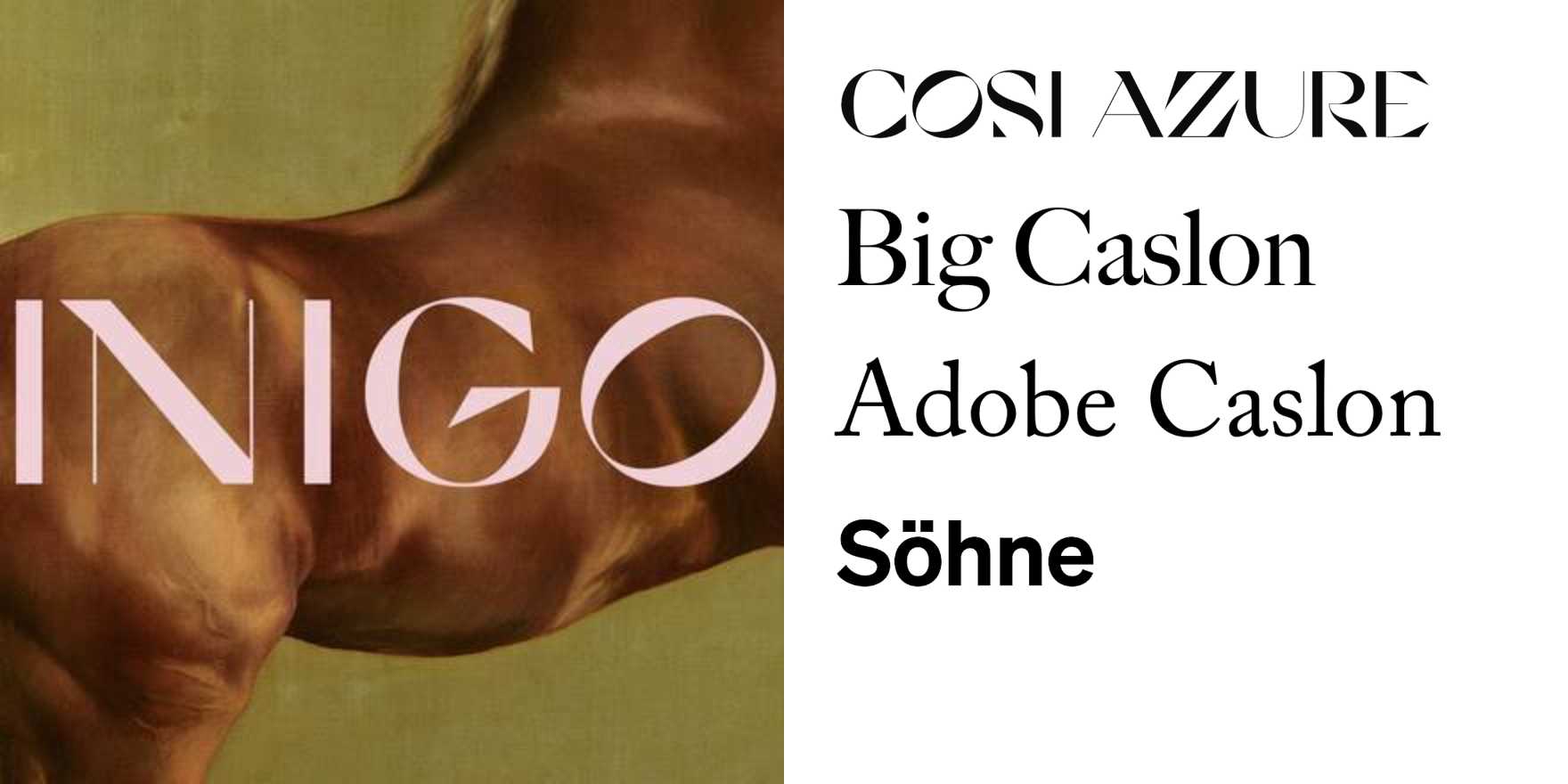 Inigo - Fonts In Use